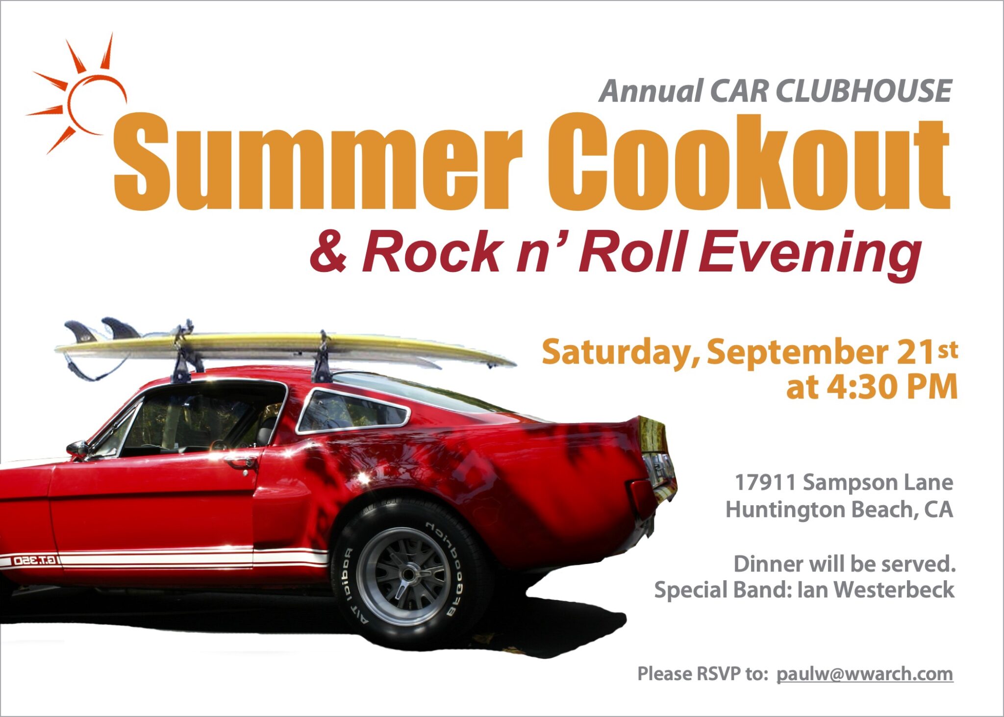Summer Cookout & Rock 'n Roll Evening 2024 » Cobra Owners Club of ...